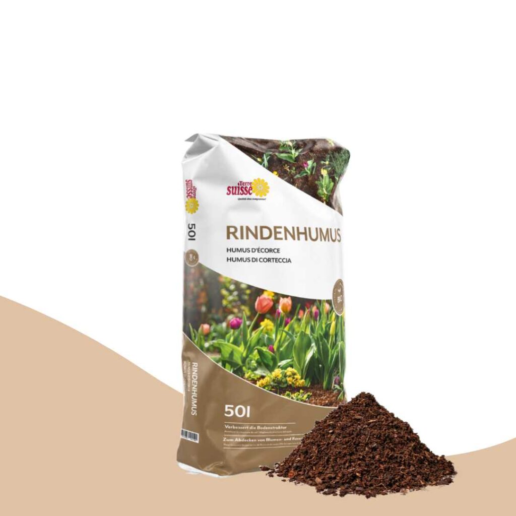 Produktübersicht Onlineshop Terre Suisse Gartenerde, Rindenmulch